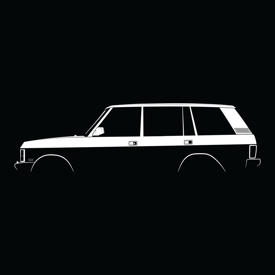 Range Rover (1986) and LWB (1992) Silhouette Vector File - Etsy