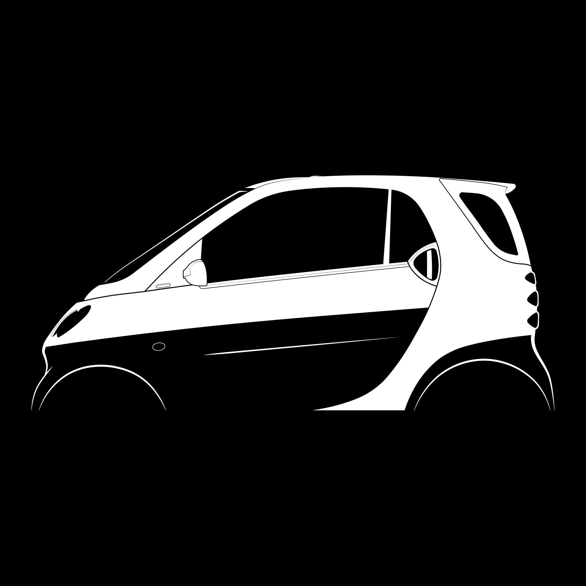 Smart Fortwo (W450) Silhouette Vector File - Etsy
