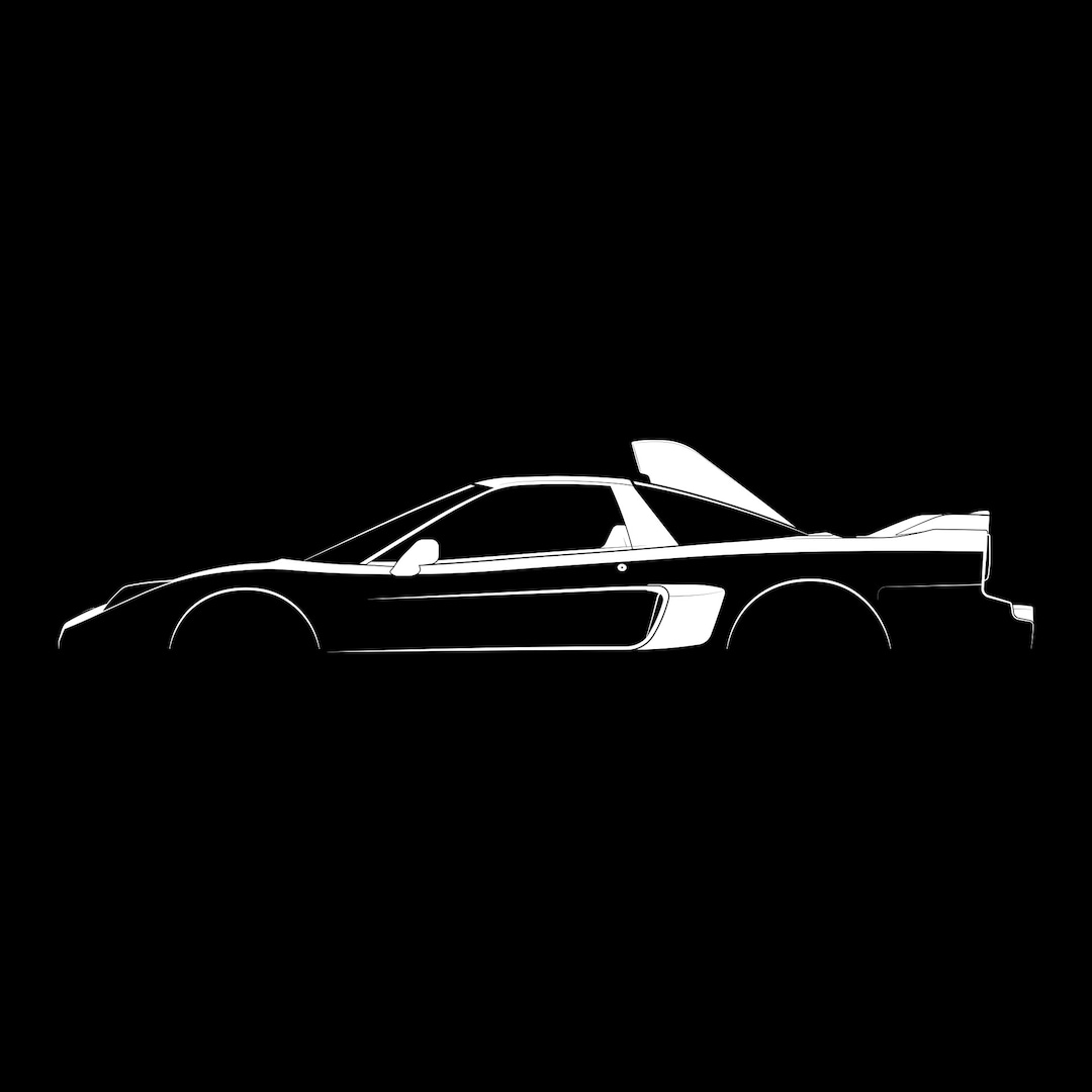 NSX-R GT Silhouette Vector File - Etsy