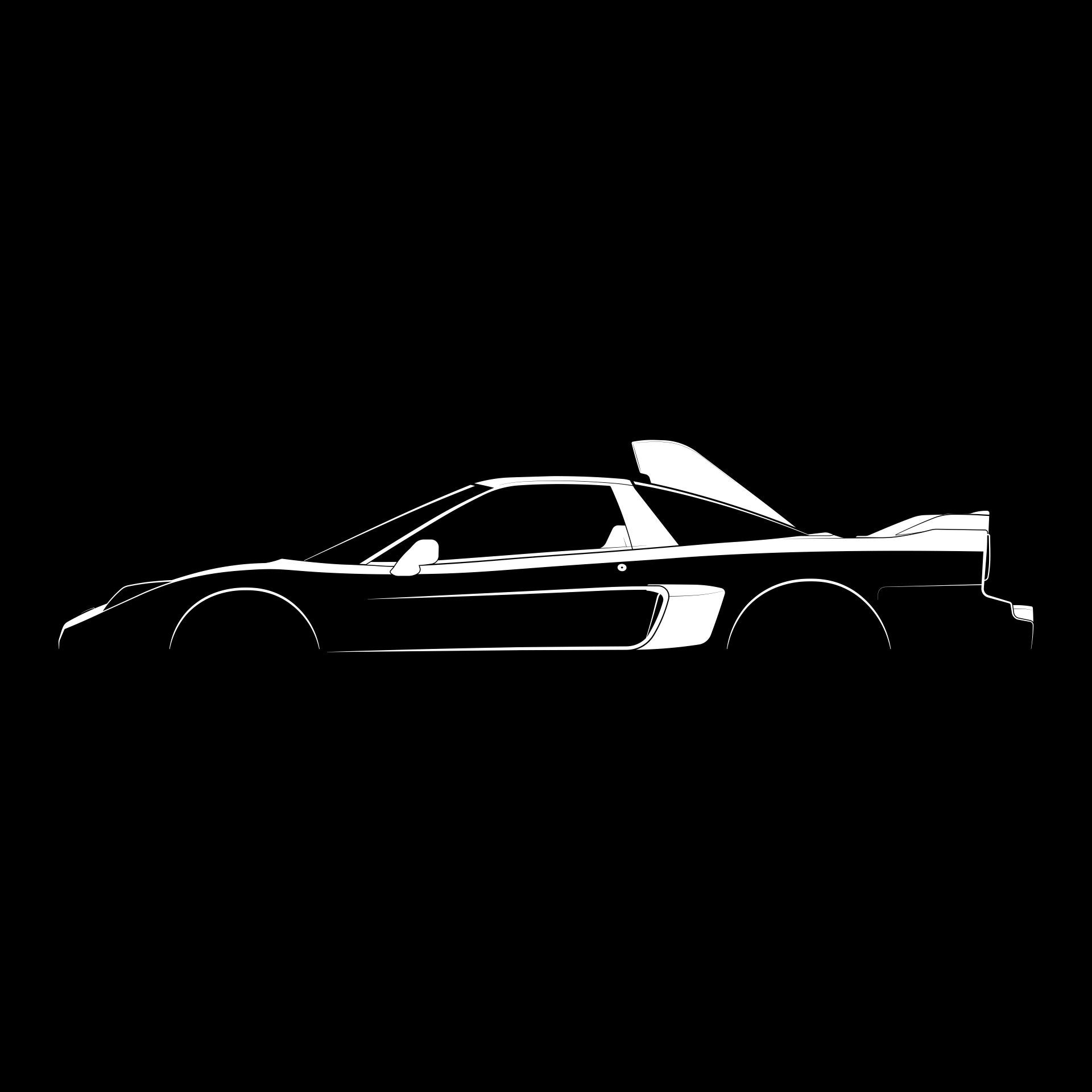 NSX-R GT Silhouette Vector File - Etsy