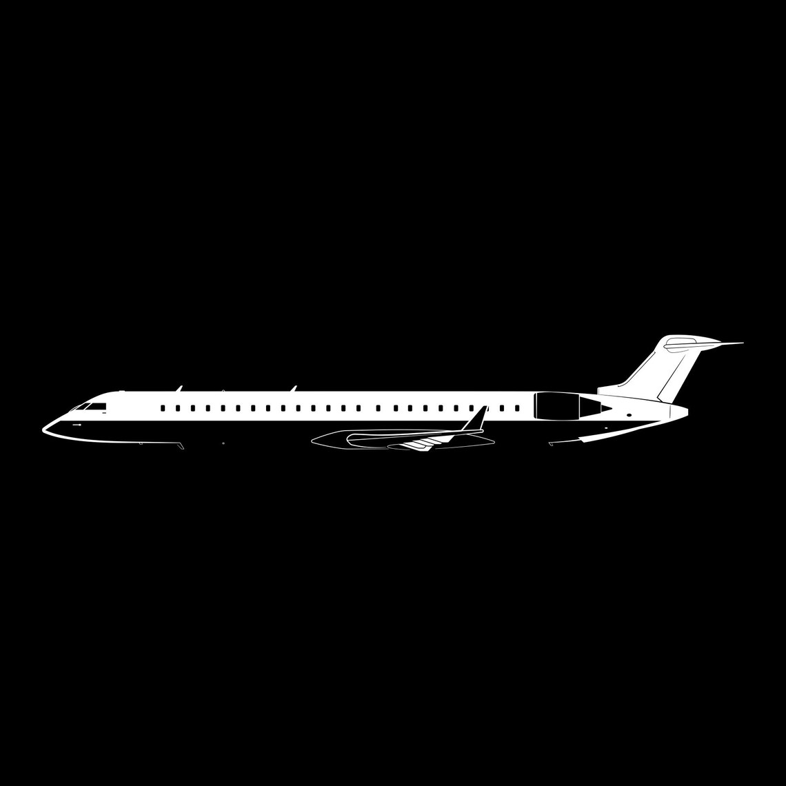 CRJ Family Silhouette Vector File - Etsy