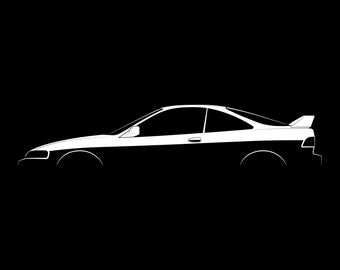 Honda Integra DC2 Front View SVG DXF Digital Download Drawing Line Art ...