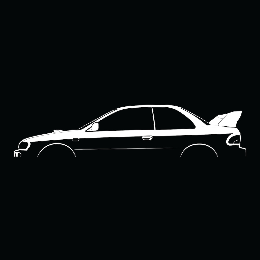 Subaru Impreza 2.5 RS (GM) Silhouette Vector File - Etsy