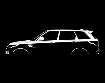 RANGE ROVER SUV Car Vector Cricut Silhouette File Ai Svg Pdf Eps Dxf ...