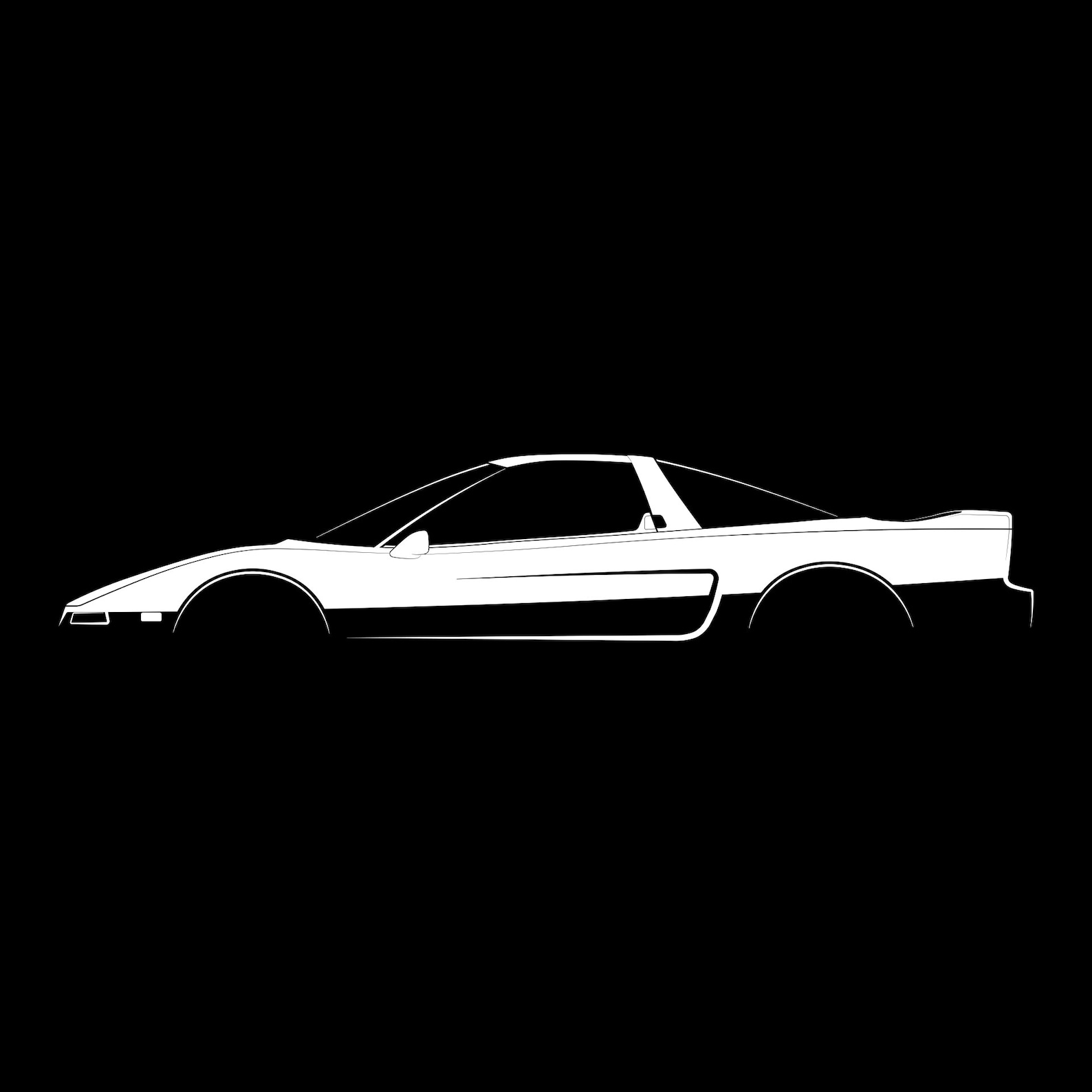 NSX (NA1) Silhouette Vector File - Etsy