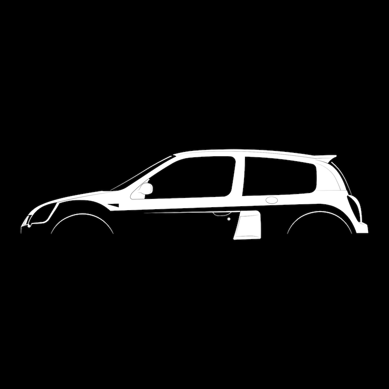 Clio V6 Silhouette Vector File - Etsy