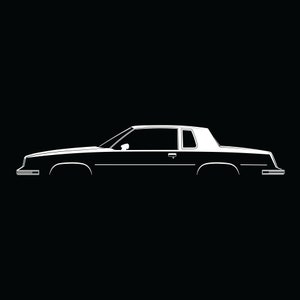 Oldsmobile Cutlass Supreme and Hurst/olds (1983) Silhouette Vector File ...