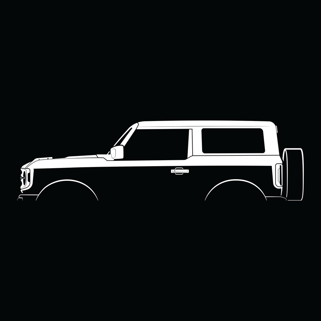 Bronco 2-door (2021) Silhouette Vector File - Etsy