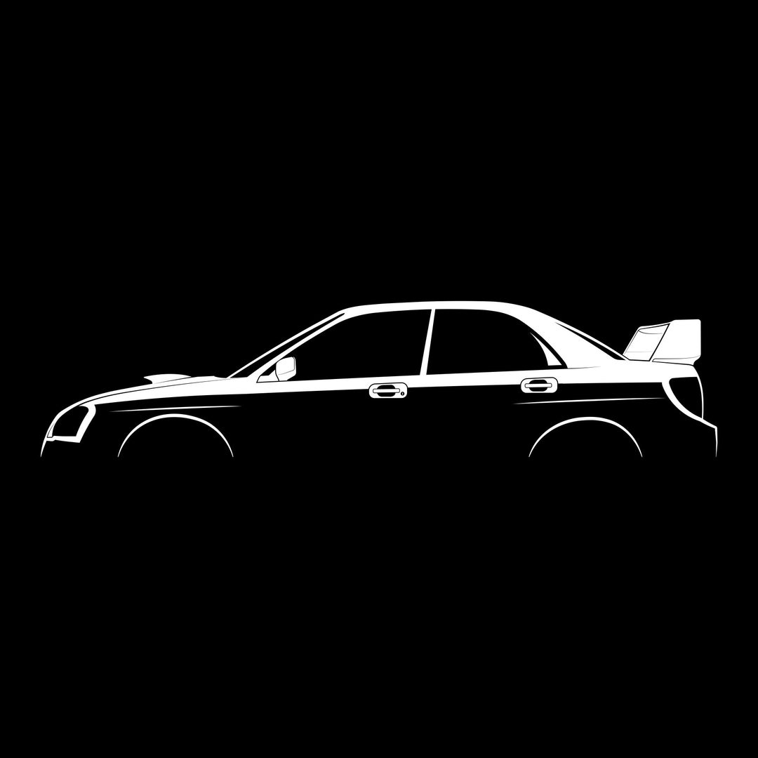 Impreza WRX Sti (GD/GG Blobeye) Silhouette Vector File - Etsy
