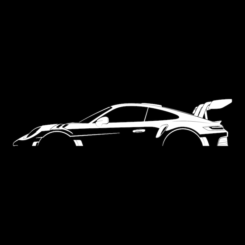 911 GT3 RS 992 Silhouette Vector File - Etsy UK
