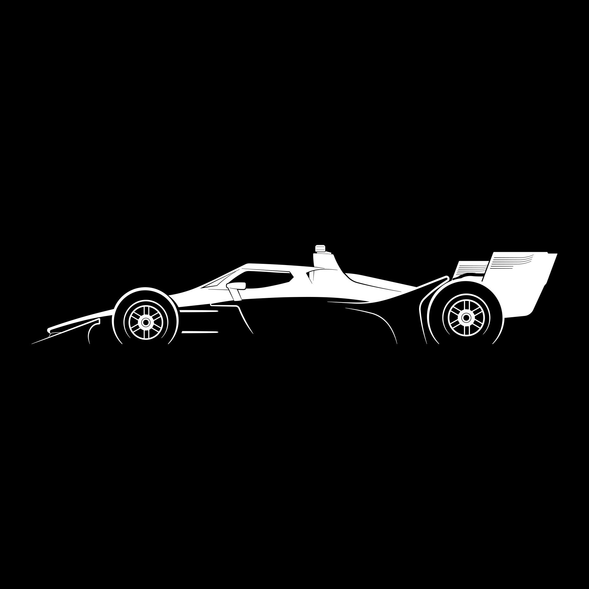 Indy Car Silhouette Vector File - Etsy