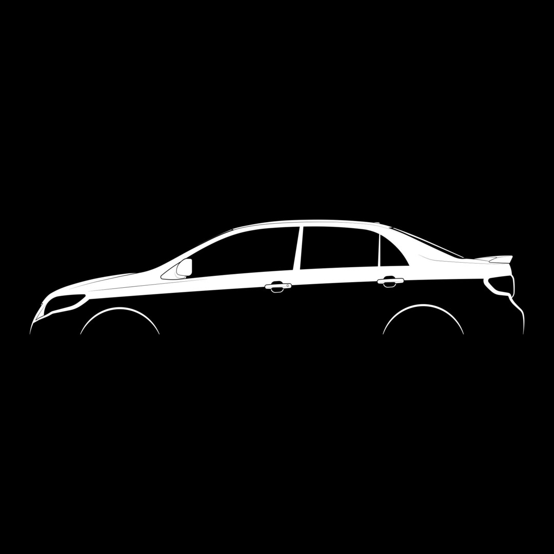 Corolla XRS (E140) Silhouette Vector File - Etsy