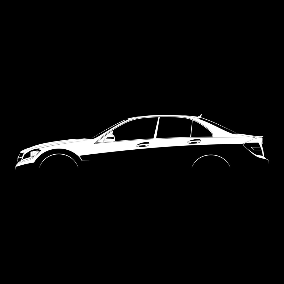 C-class AMG (W204) Silhouette Vector File - Etsy