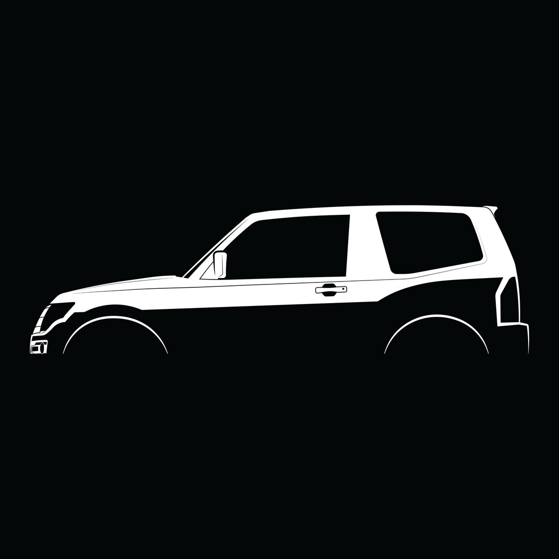 Pajero 2014 Silhouette Vector File - Etsy