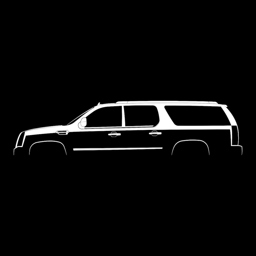 Escalade ESV (2007) Silhouette Vector File - Etsy