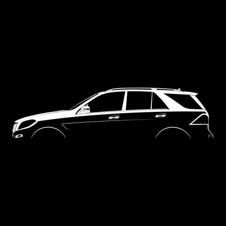 M-class AMG W166 Silhouette Vector File - Etsy