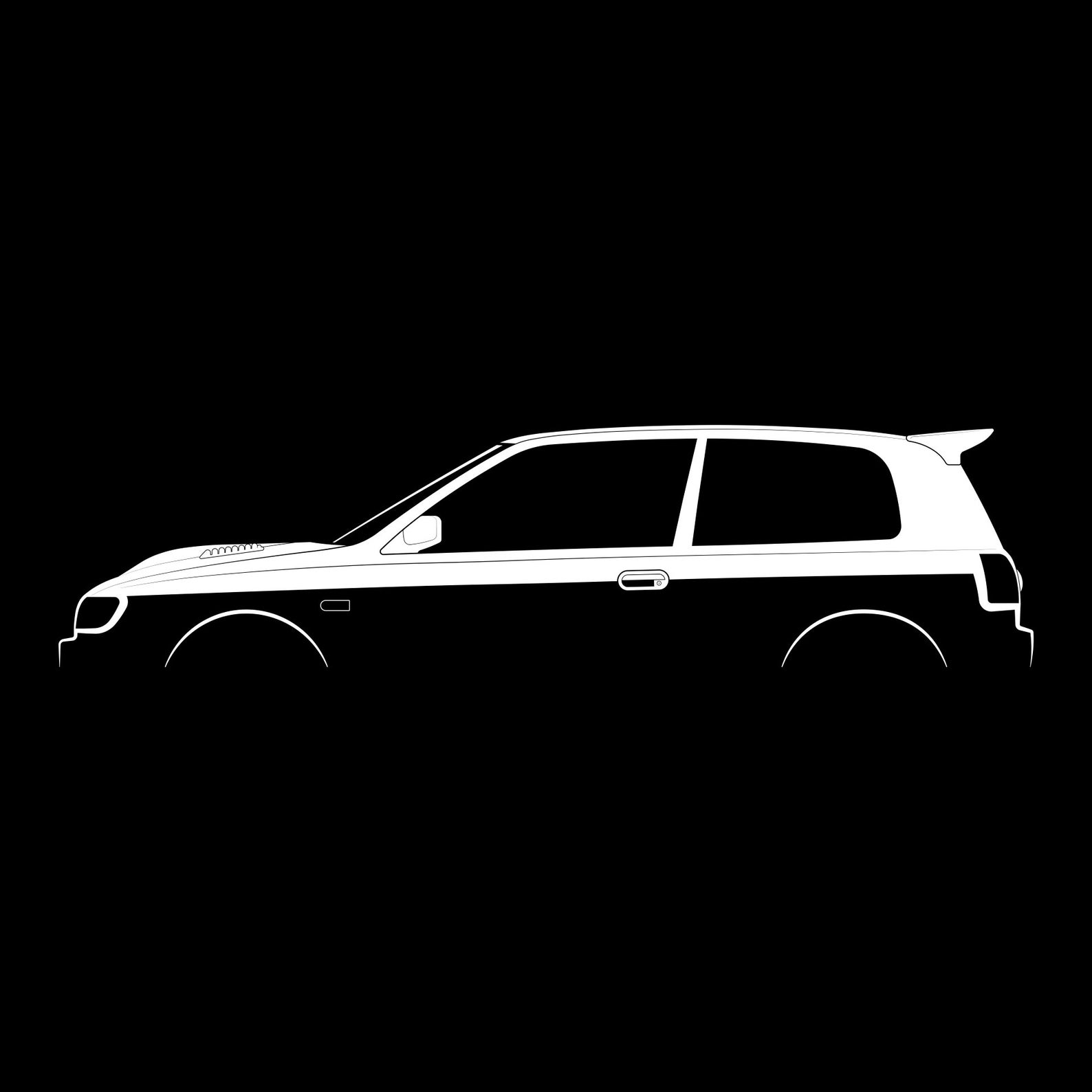 Pulsar GTI-R (N14) Silhouette Vector File - Etsy