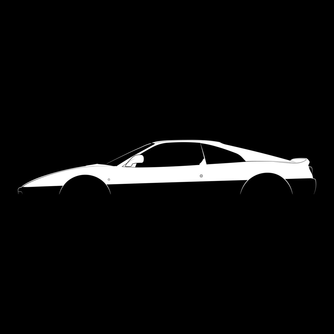 Ferrari F355 Silhouette Vector File - Etsy