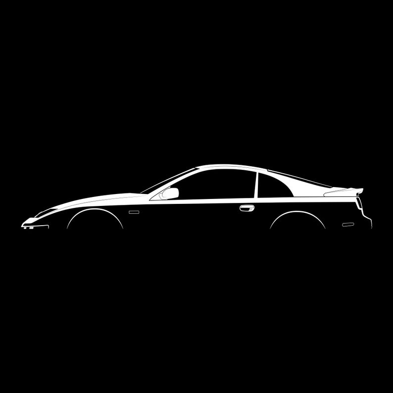 300ZX (Z32) Silhouette Vector File - Etsy