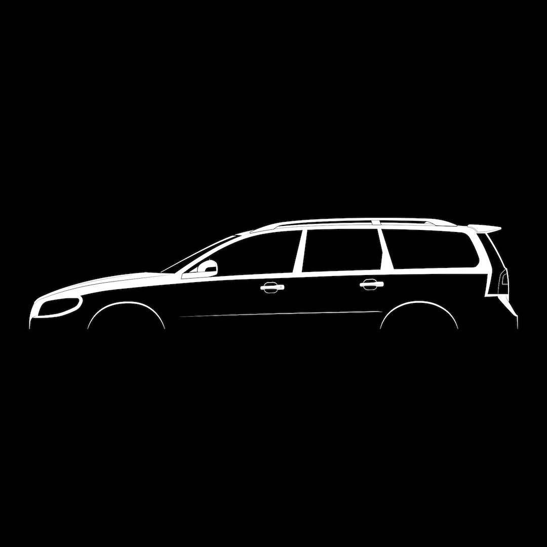 V70 R-design (2008) Silhouette Vector File - Etsy