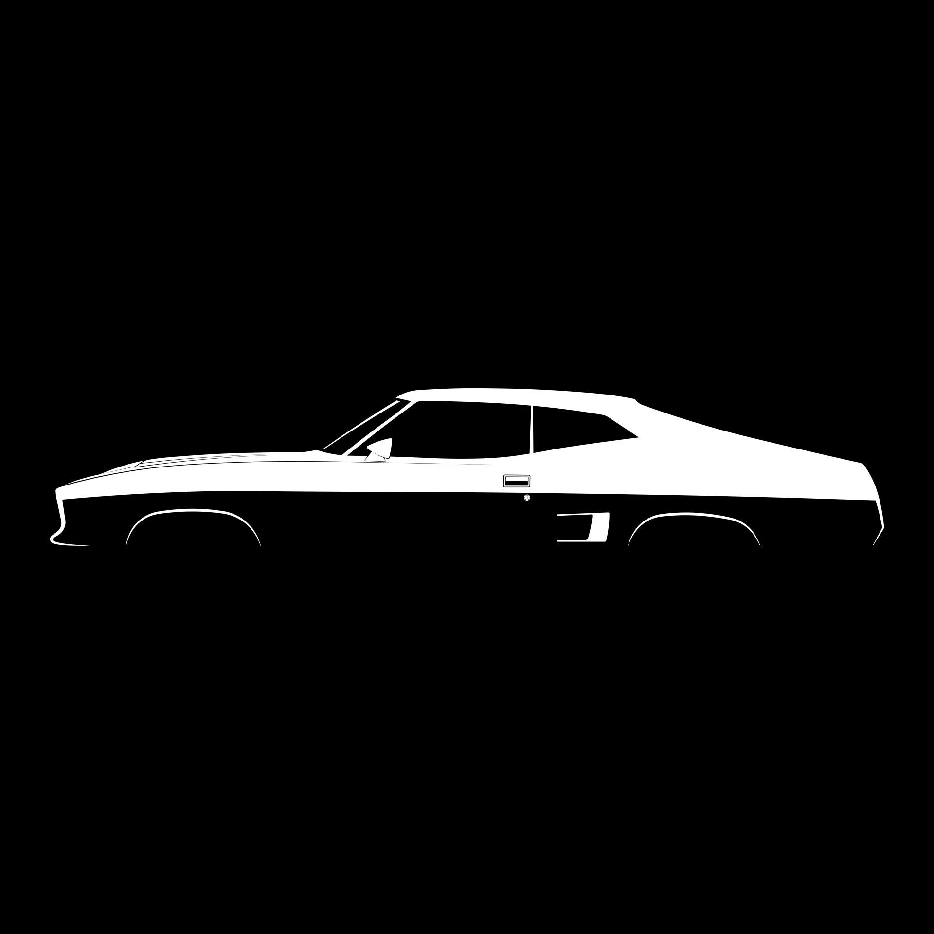 Falcon 351 GT Coupe (XB) Silhouette Vector File - Etsy