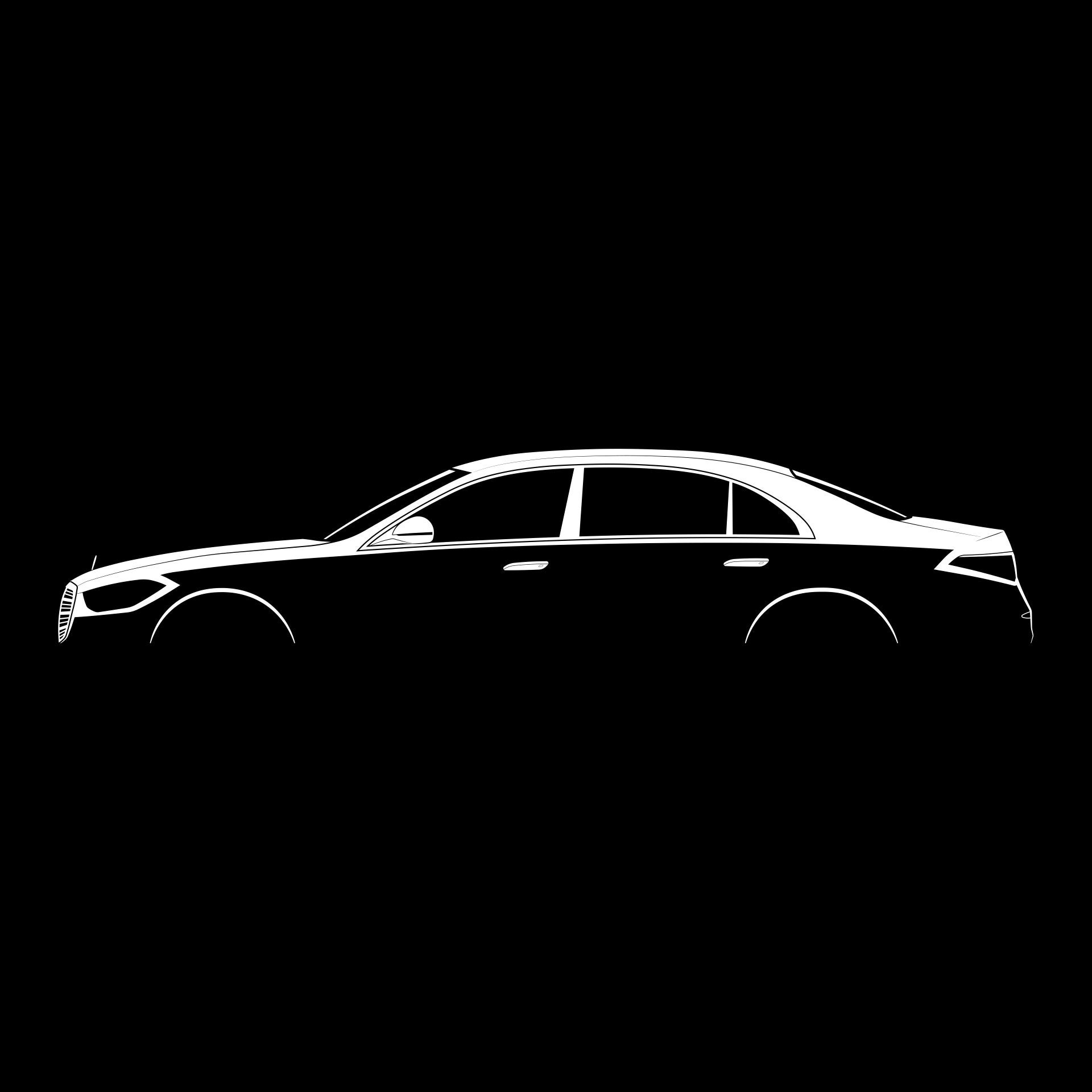 S-class (W223) Silhouette Vector File - Etsy