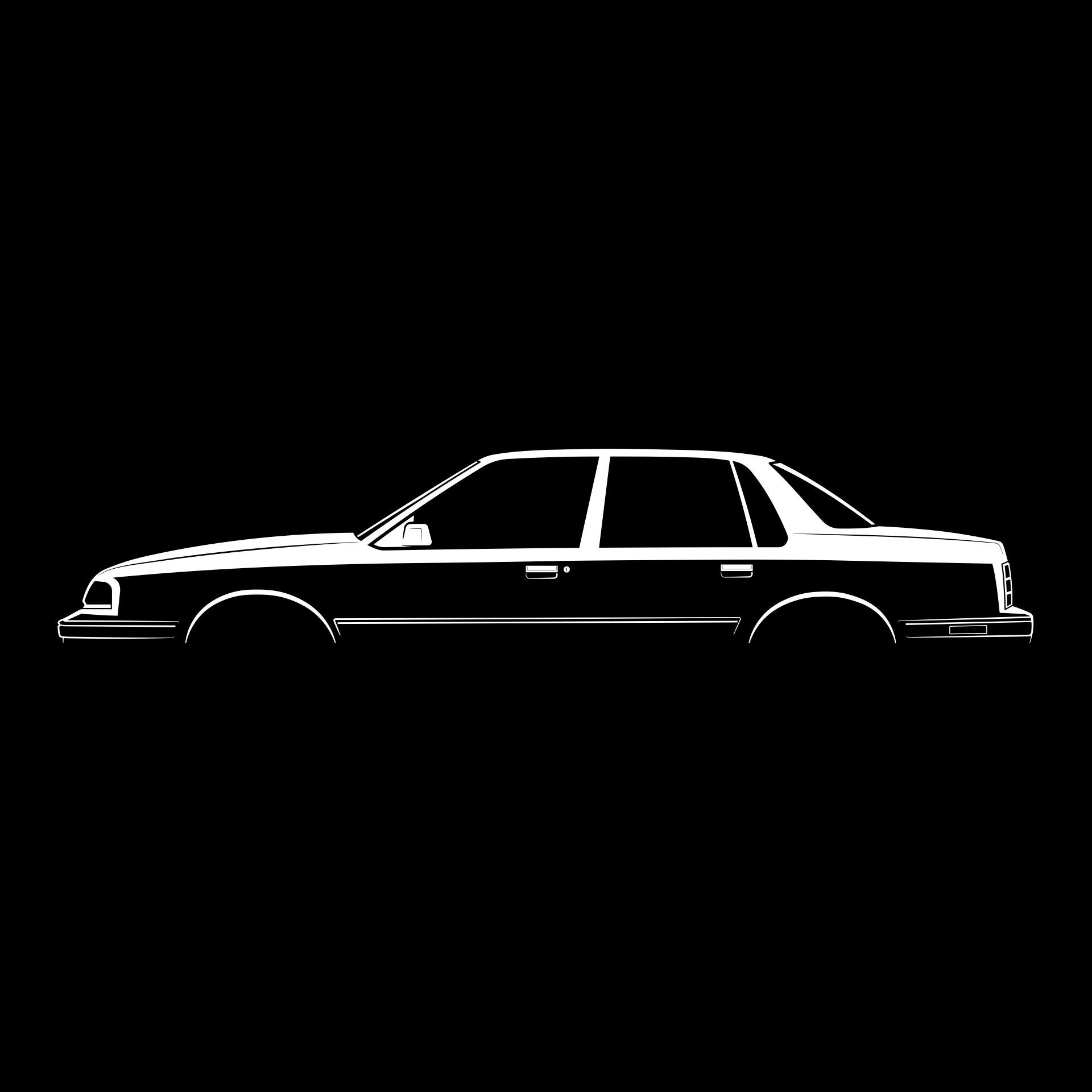 Cutlass Ciera Sedan, Coupe and Cruiser Silhouette Vector File - Etsy