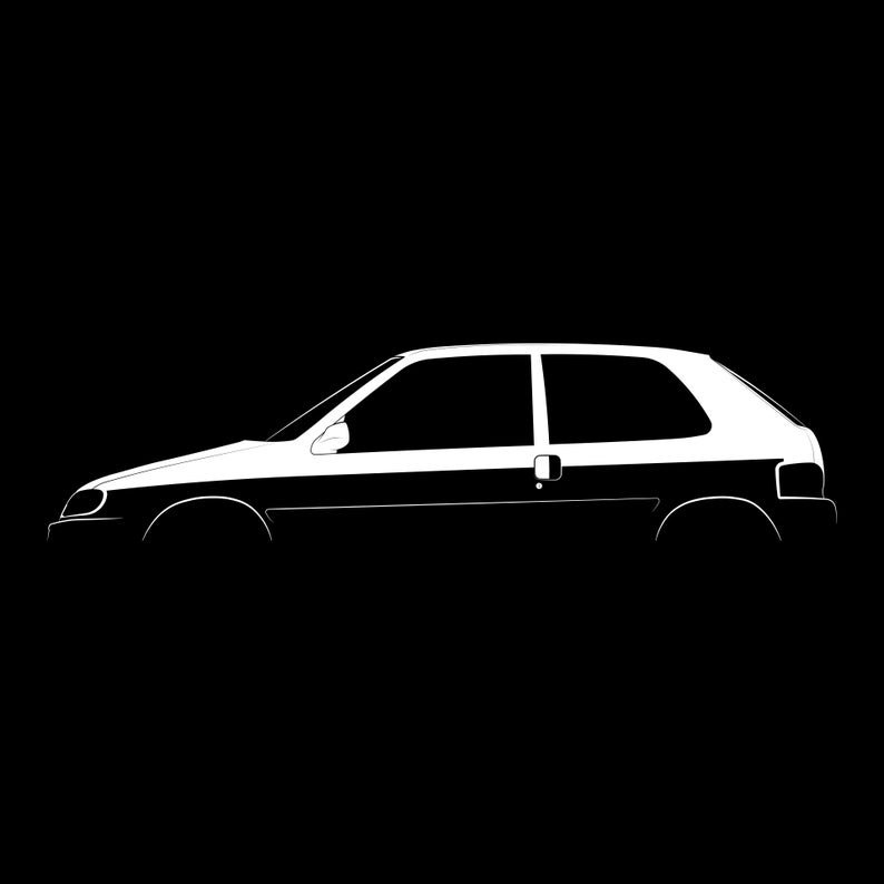 Saxo VTS Silhouette Vector File - Etsy