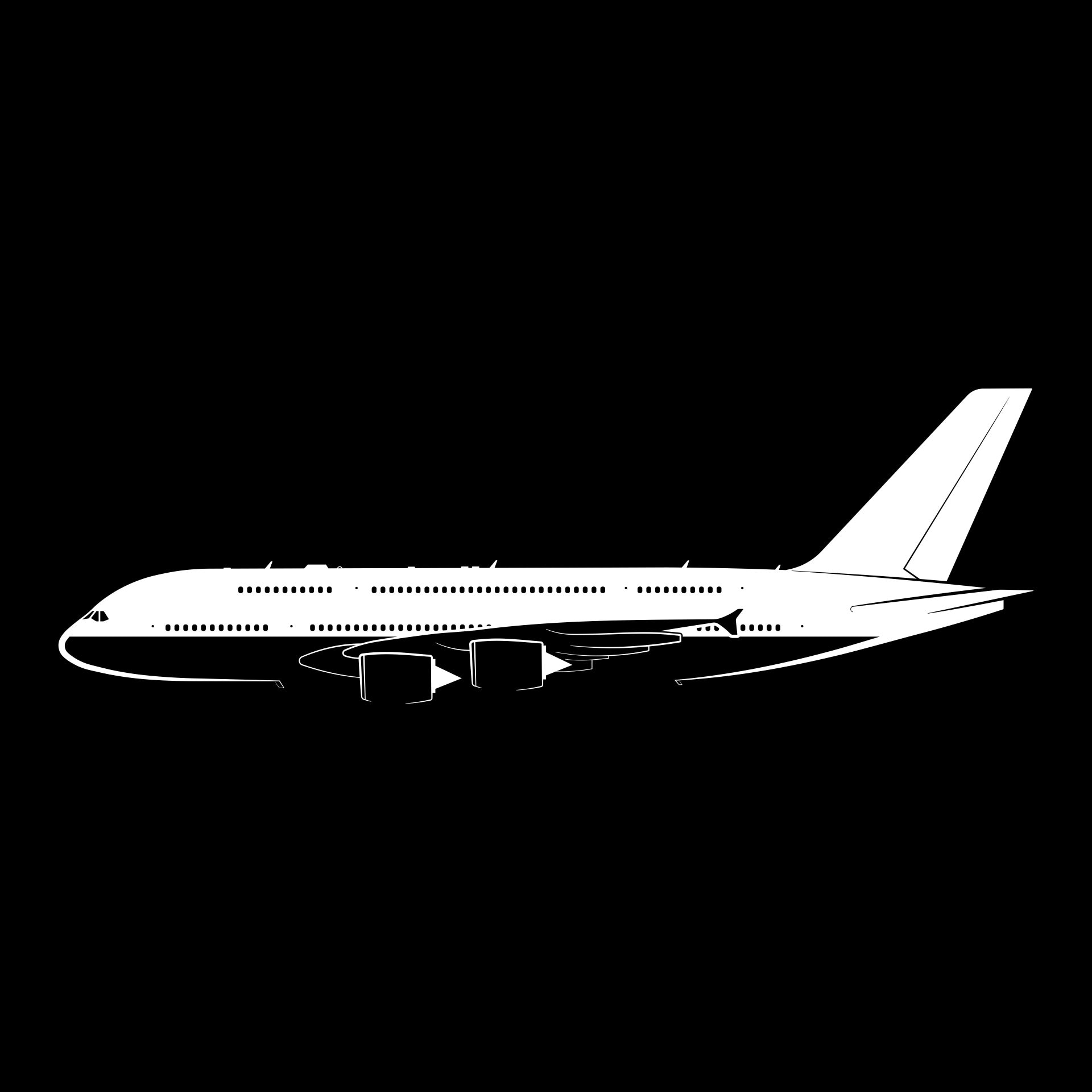 A380-800 Silhouette Vector File - Etsy
