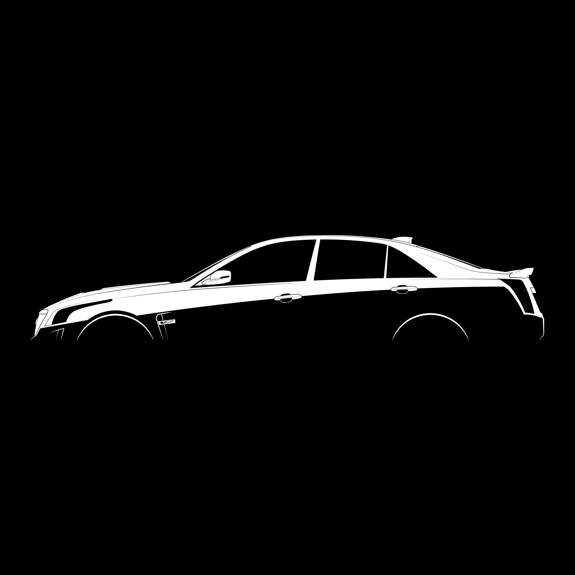 CTS-V (2016) Silhouette Vector File - Etsy
