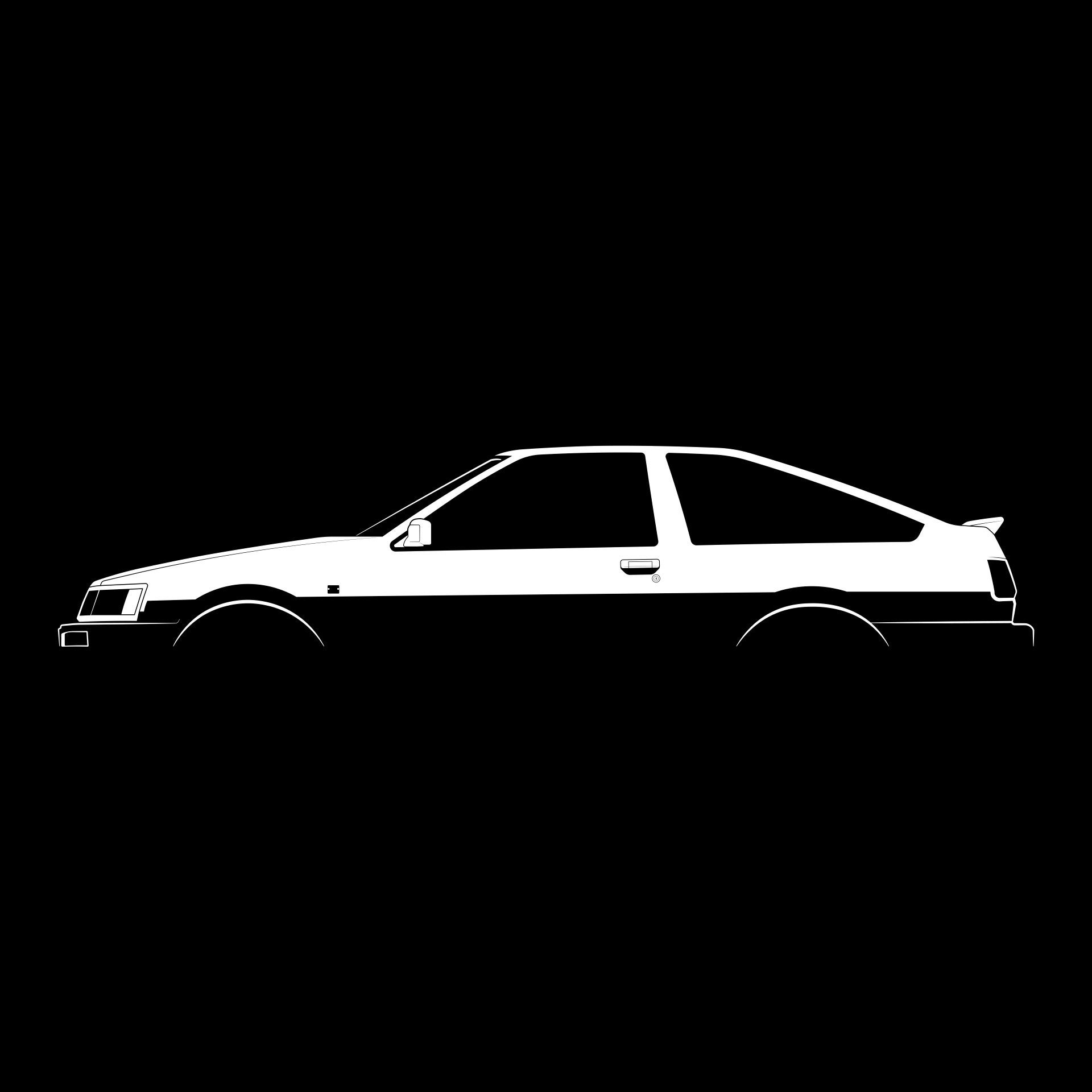 Toyota Corolla Levin Gt-apex AE86 Silhouette Vector File - Etsy Canada