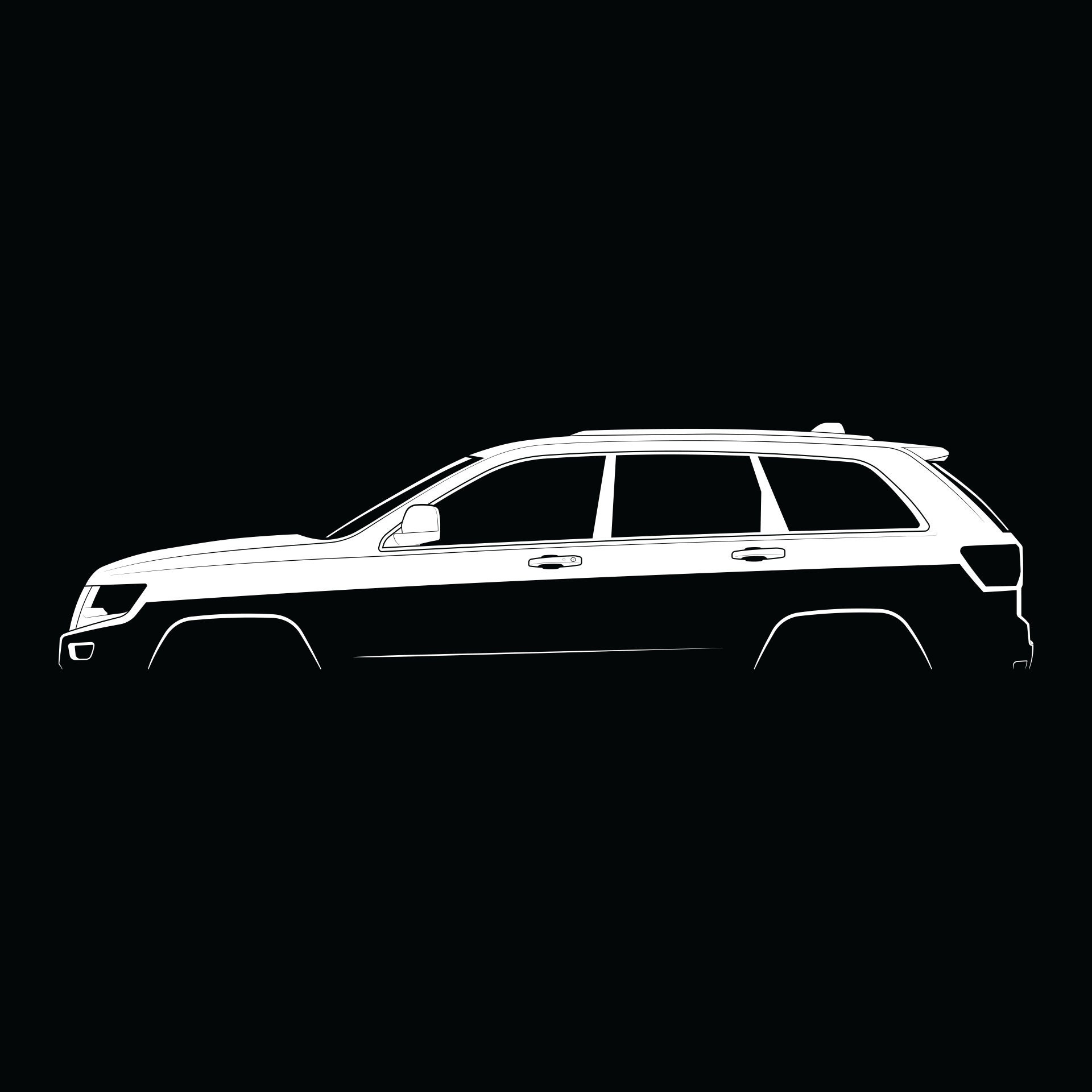 Grand Cherokee WK2 Silhouette Vector File - Etsy