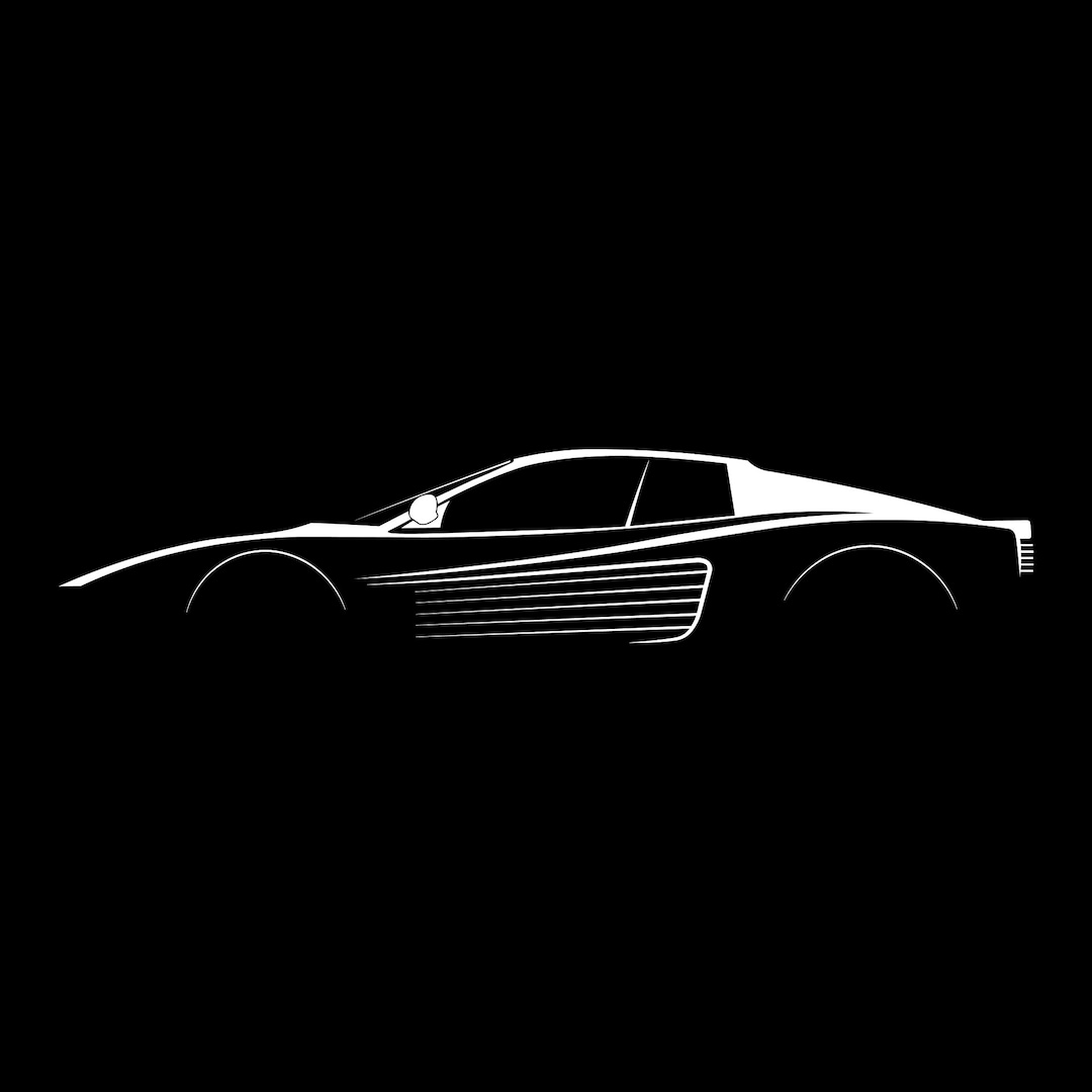 Testarossa Silhouette Vector File - Etsy
