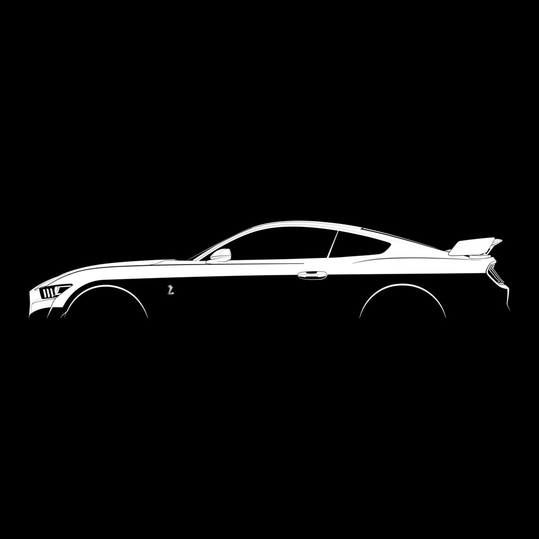 Mustang Shelby GT500 (2020) Silhouette Vector File - Etsy