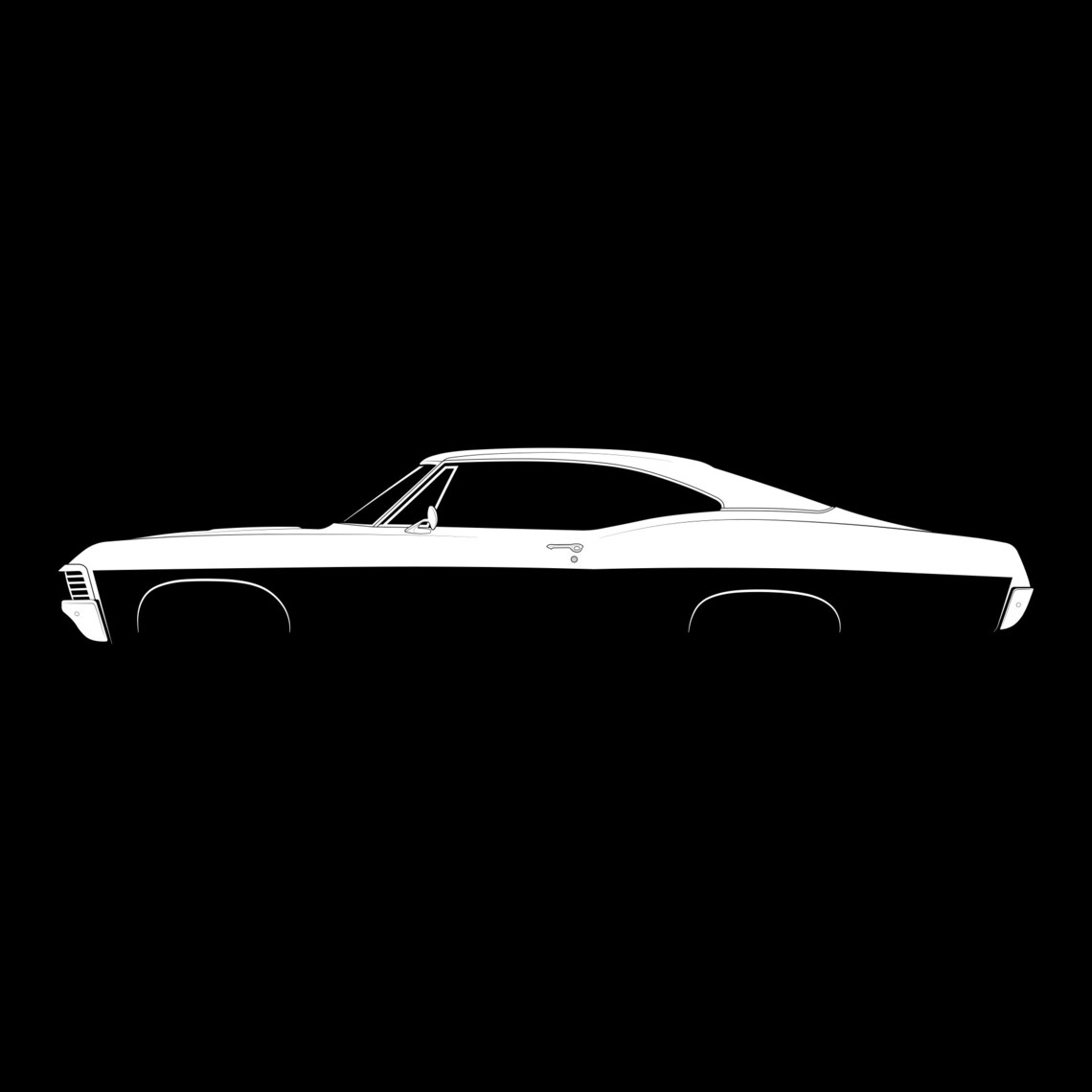 Impala SS (1967) Silhouette Vector File - Etsy