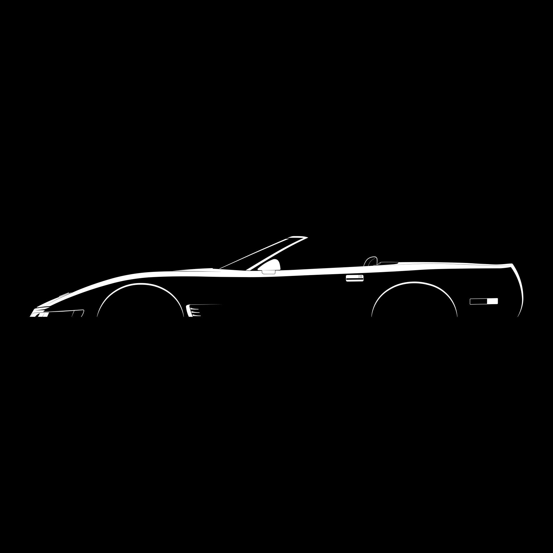 Corvette (C4) Silhouette Vector File - Etsy