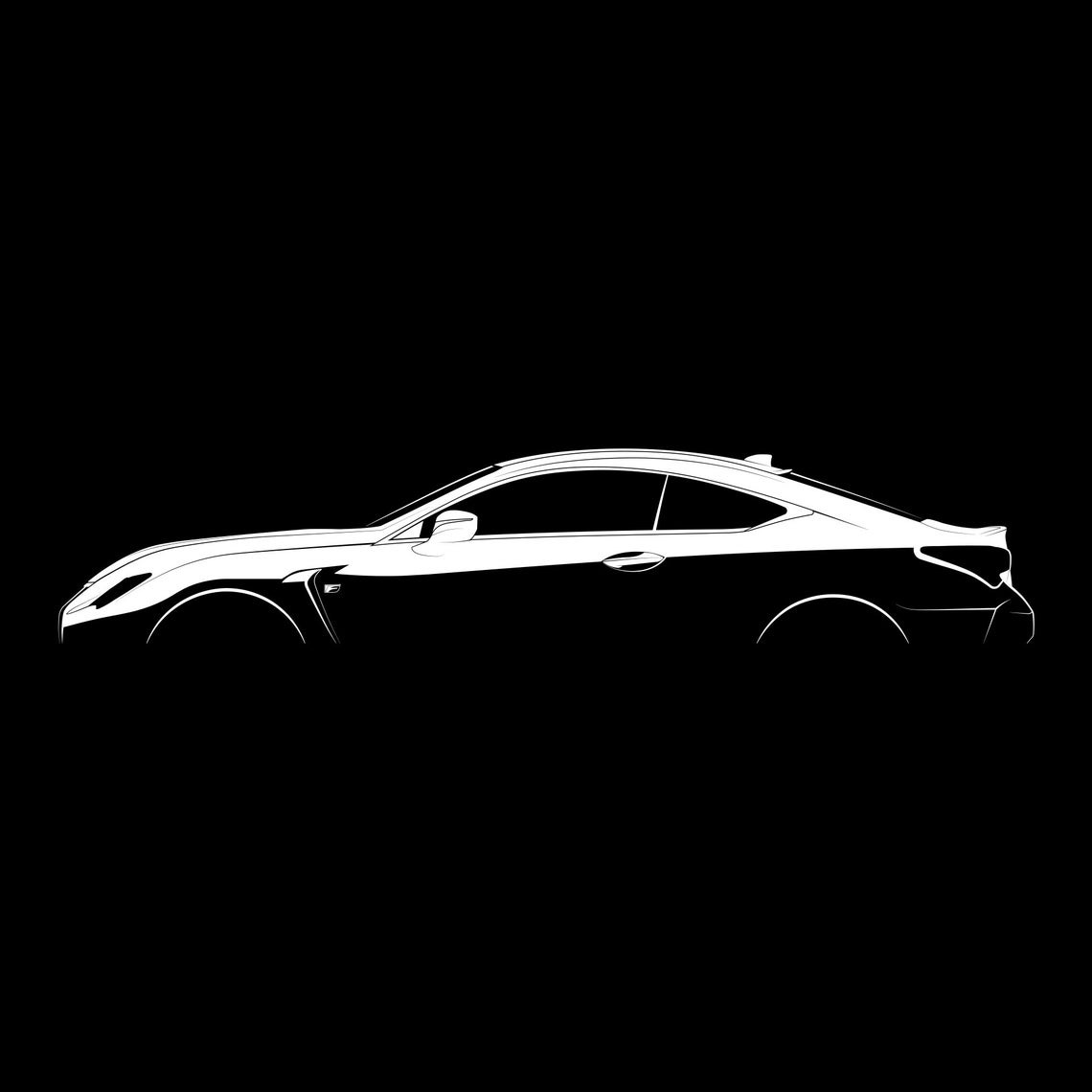 RC F Silhouette Vector File - Etsy