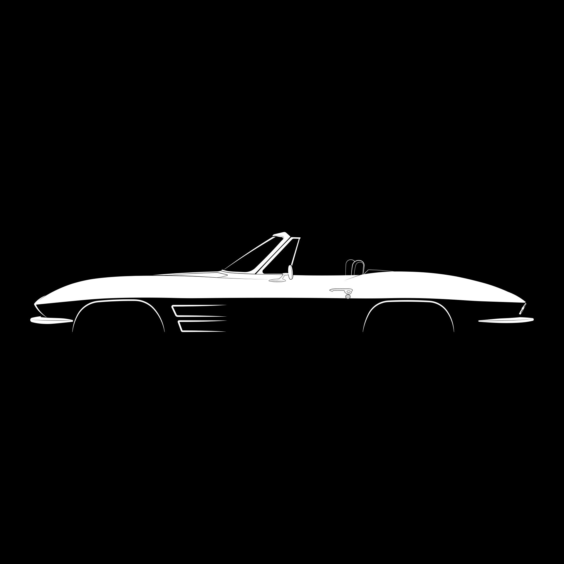 Corvette (C2) Silhouette Vector File - Etsy