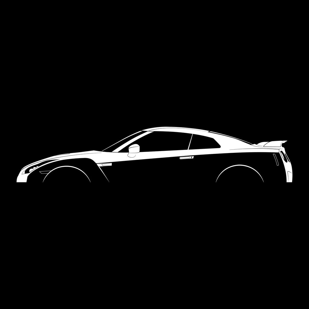 GT-R Silhouette Vector File - Etsy