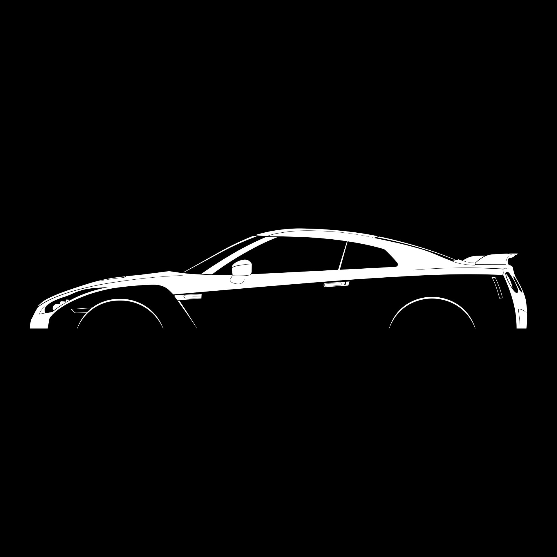 Nissan GT-R Silhouette Vector File - Etsy Canada