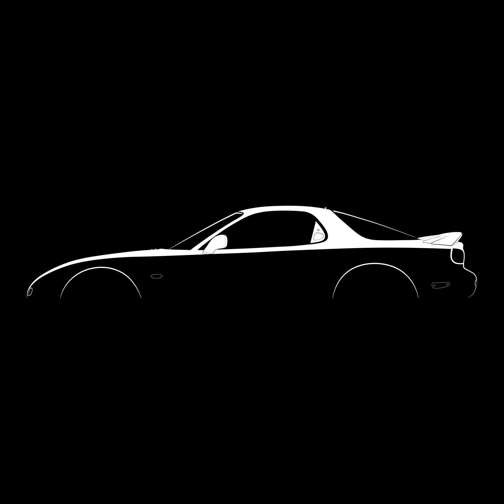 RX-7 (FD) Silhouette Vector File - Etsy