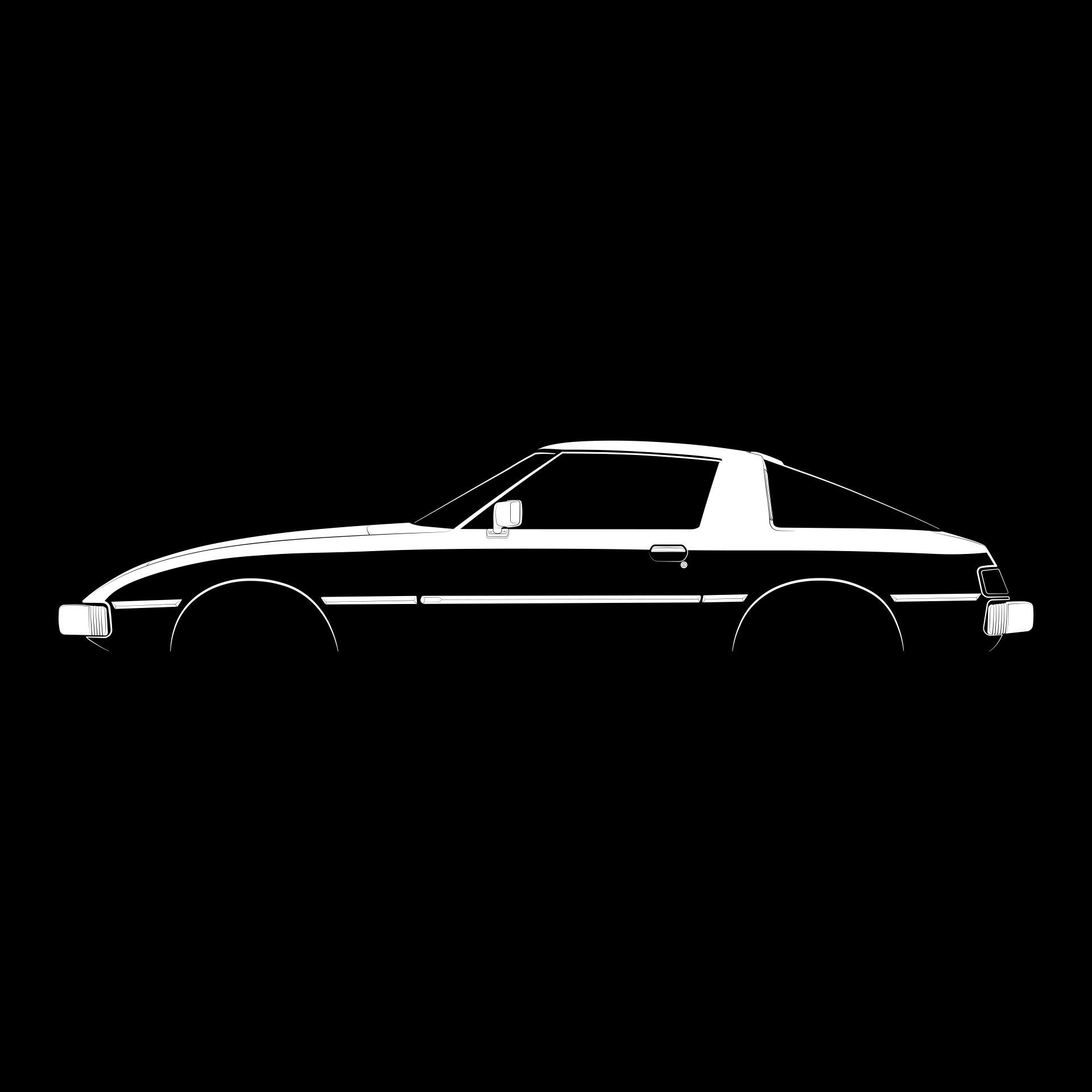 Mazda RX-7 SA Silhouette Vector File - Etsy Ireland
