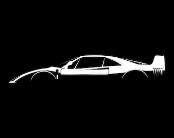 Car Svg Eps Png Jpg Ferrari F40 Svg Illustration Car Vector F40 ...