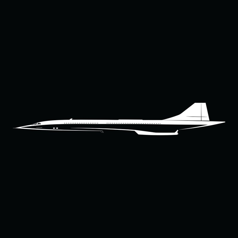 Concorde Silhouette Vector File - Etsy