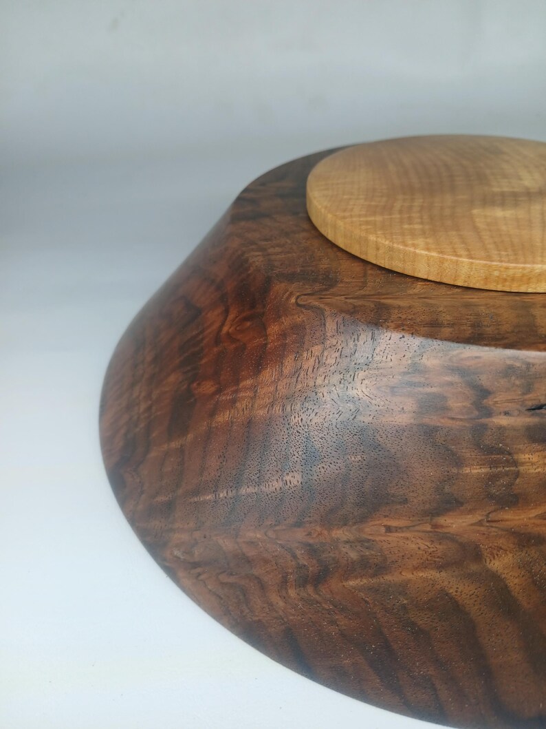 Cu. Black Walnut Burl Capsul Cremation Urn With White Oak Lid.....wall ...