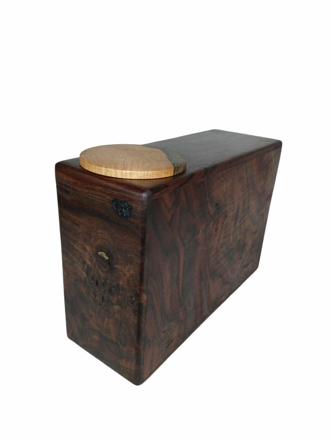 Black Walnut Burl Shoe Box Urn With Blued Oak Lid by CENTURY URNS. - Etsy