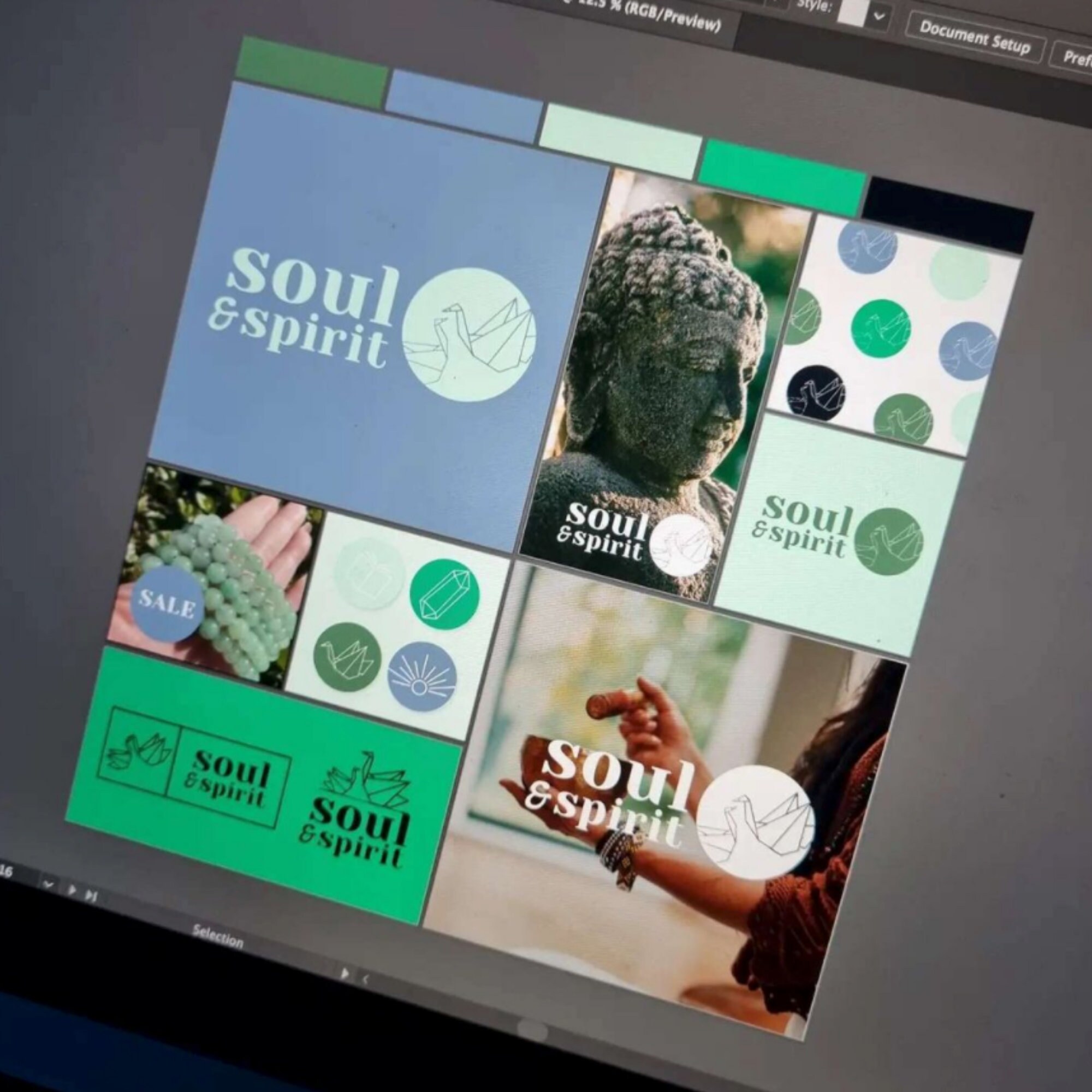 Digital Adobe Illustrator Brand Board Template Mini Brand Board Brand ...