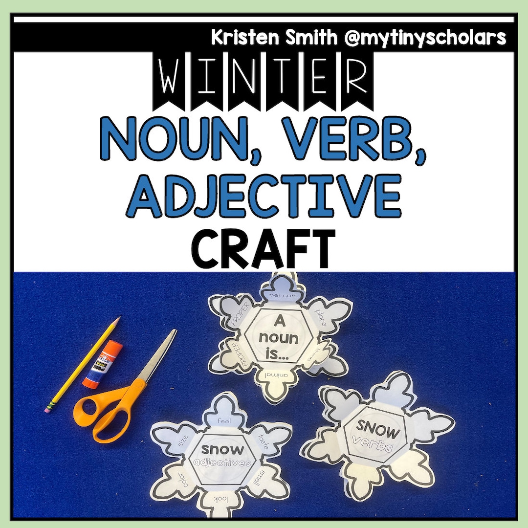 Winter Noun Verb Adjective Craft - Etsy