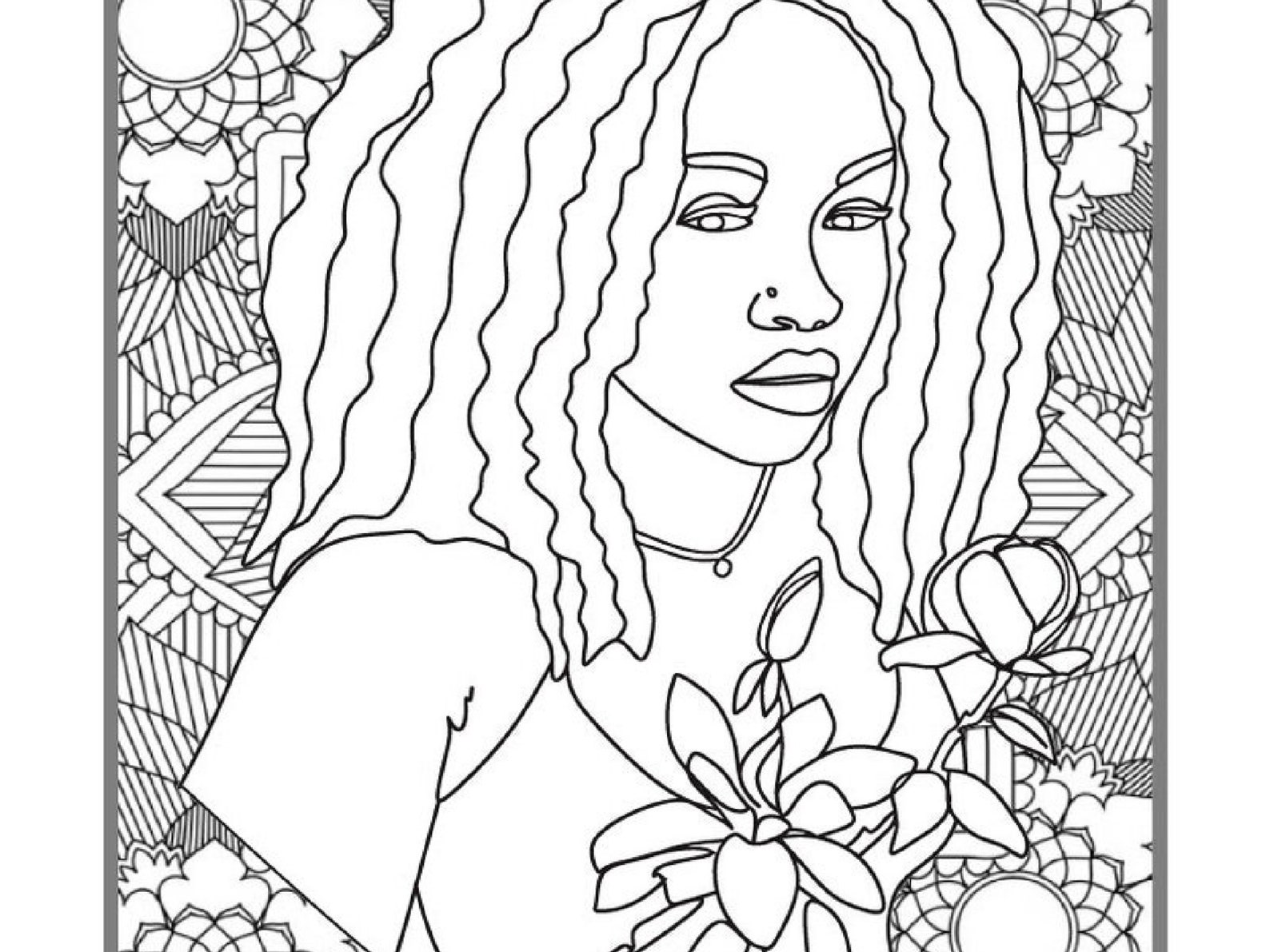 200 Black Women Digital Coloring Book, Black Coloring Pages, Women ...
