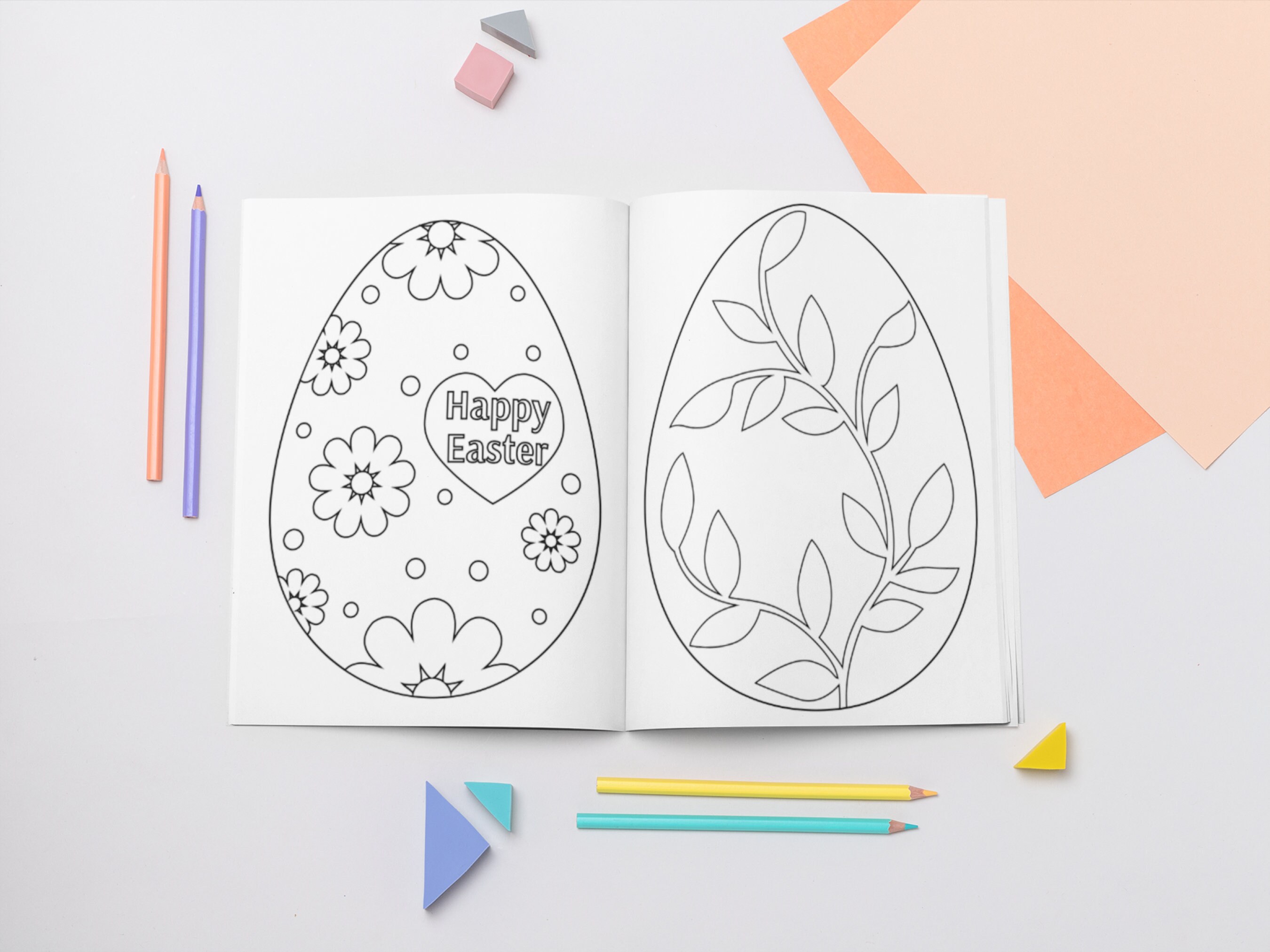 100 Easter Coloring Pages Coloring Page Bundle Cute Coloring Book ...